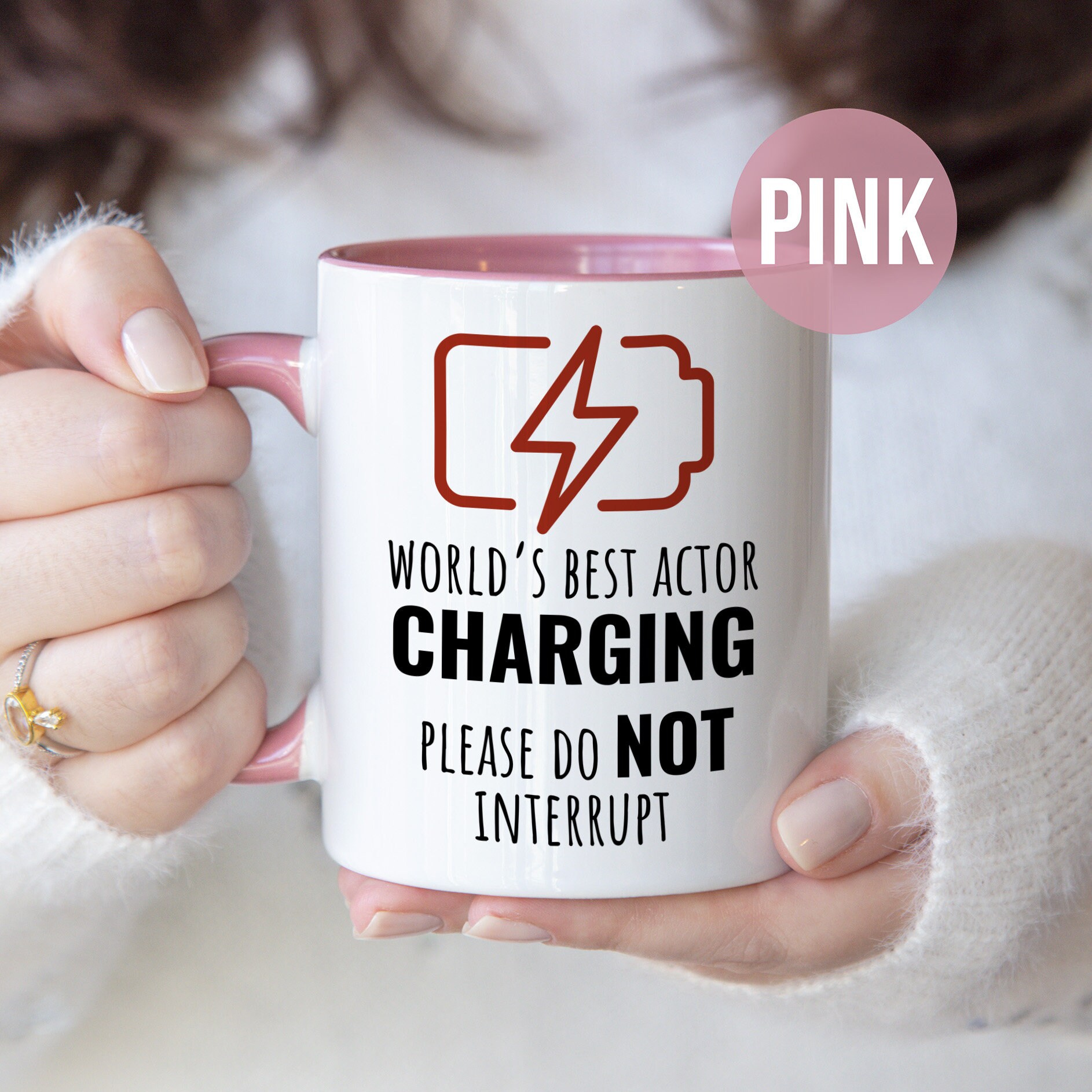 World's Best Actor Charging, Mug for Entertainer, Coworker Birthday ...