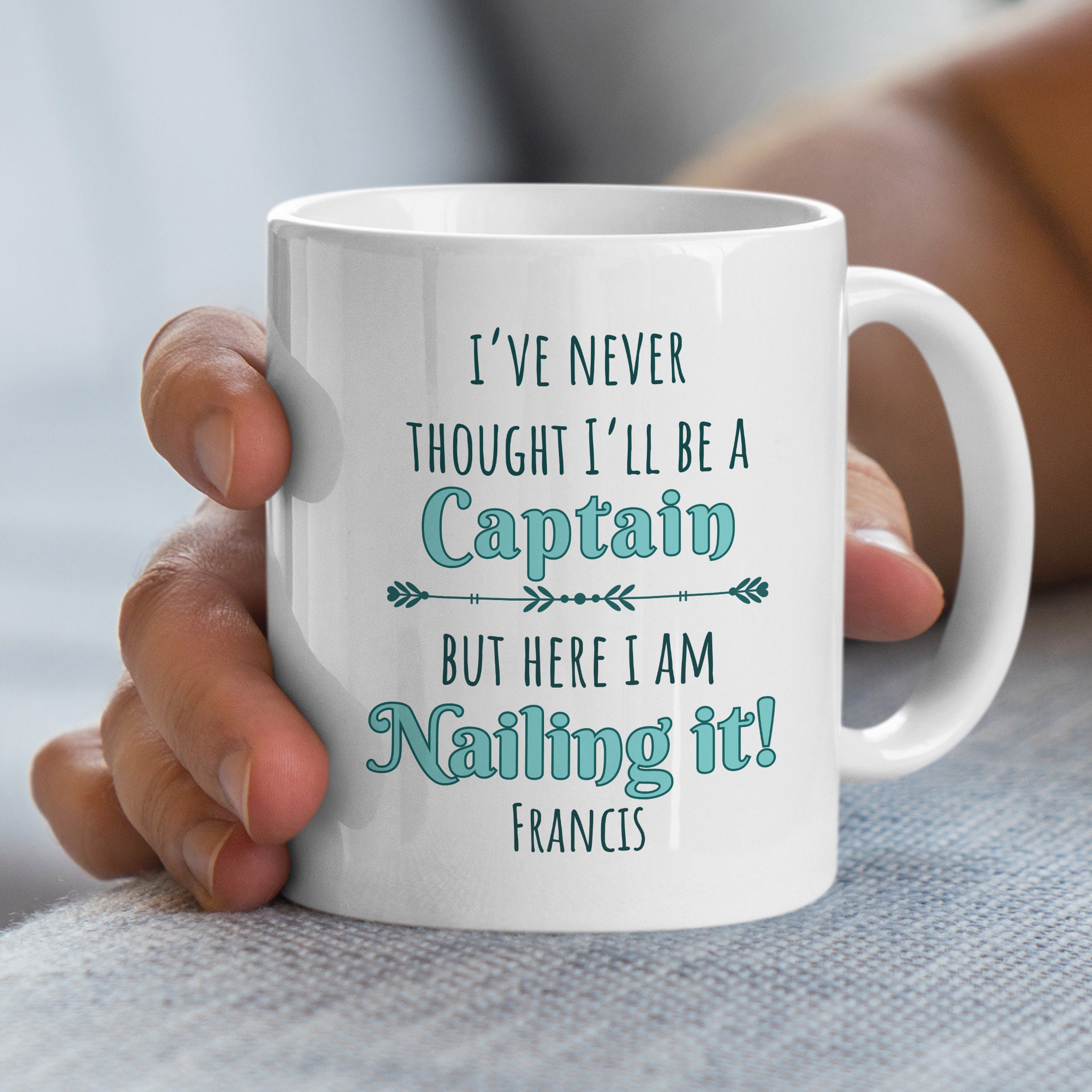 Personalized Captain Mug, Nailing It, Custom Gift for Sailors, Sea ...