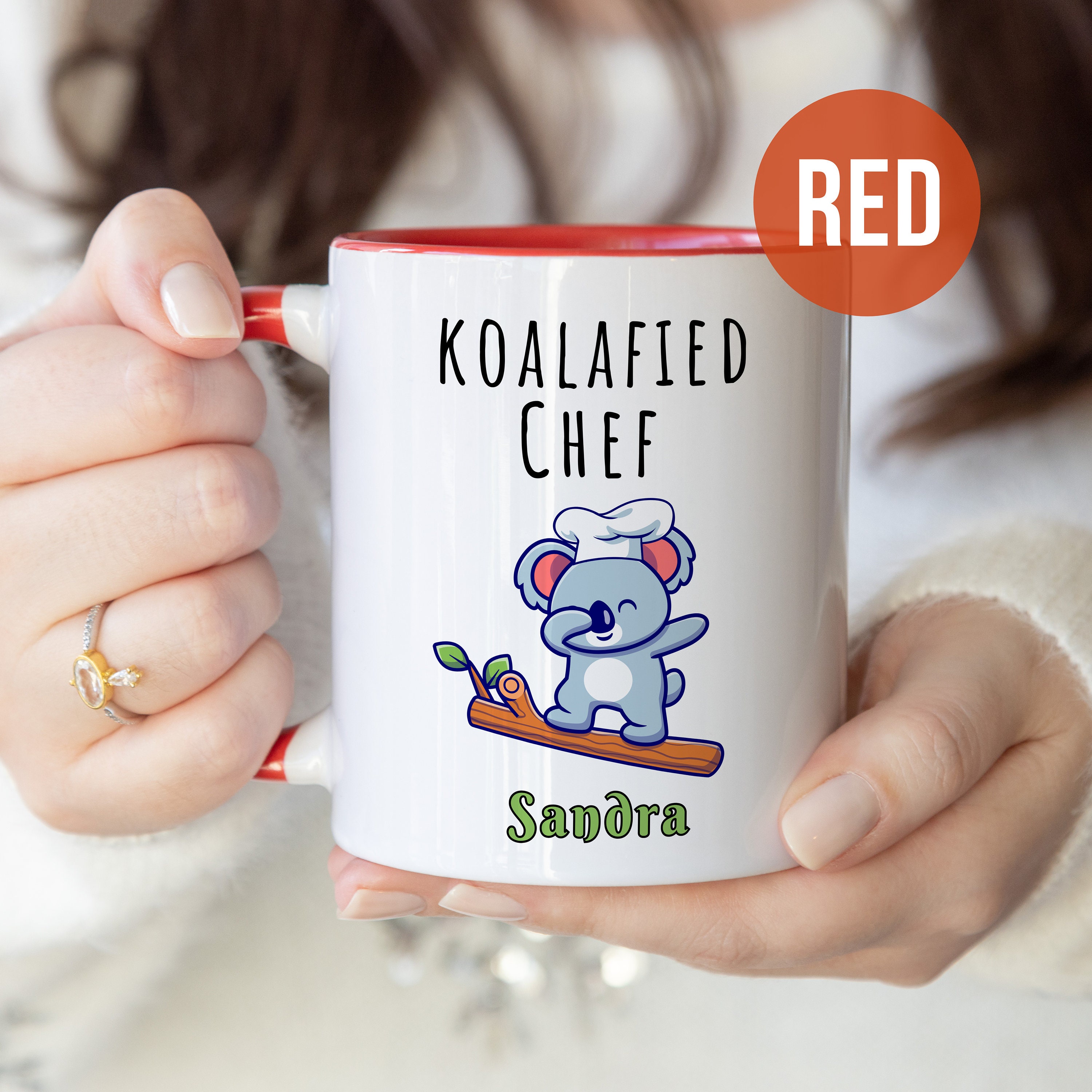 Personalized koalafied Chef Mug, Custom Gift for Cook, Gastronomy ...