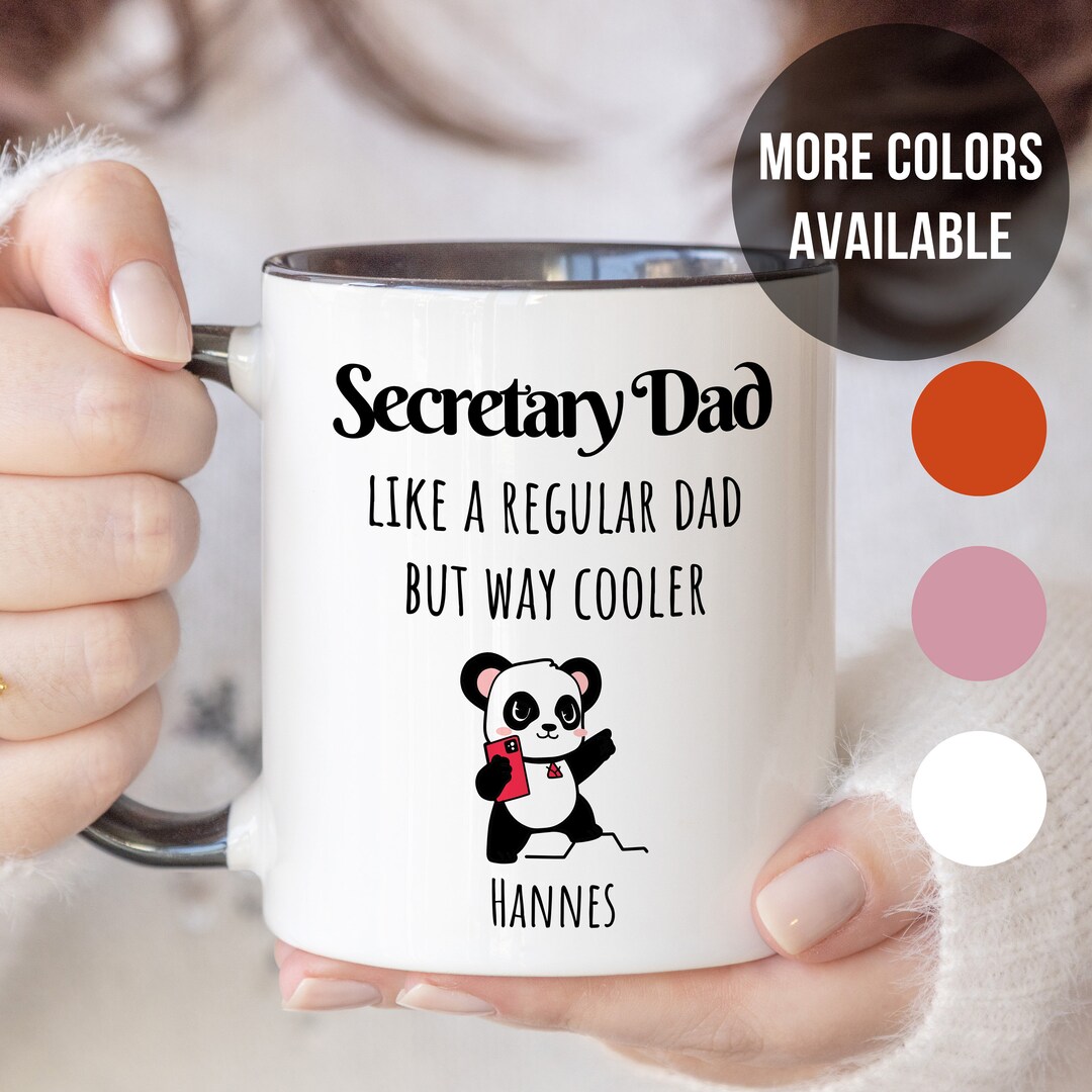 Custom secretary Dad Mug, Personalized Panda Gift for Assistant ...