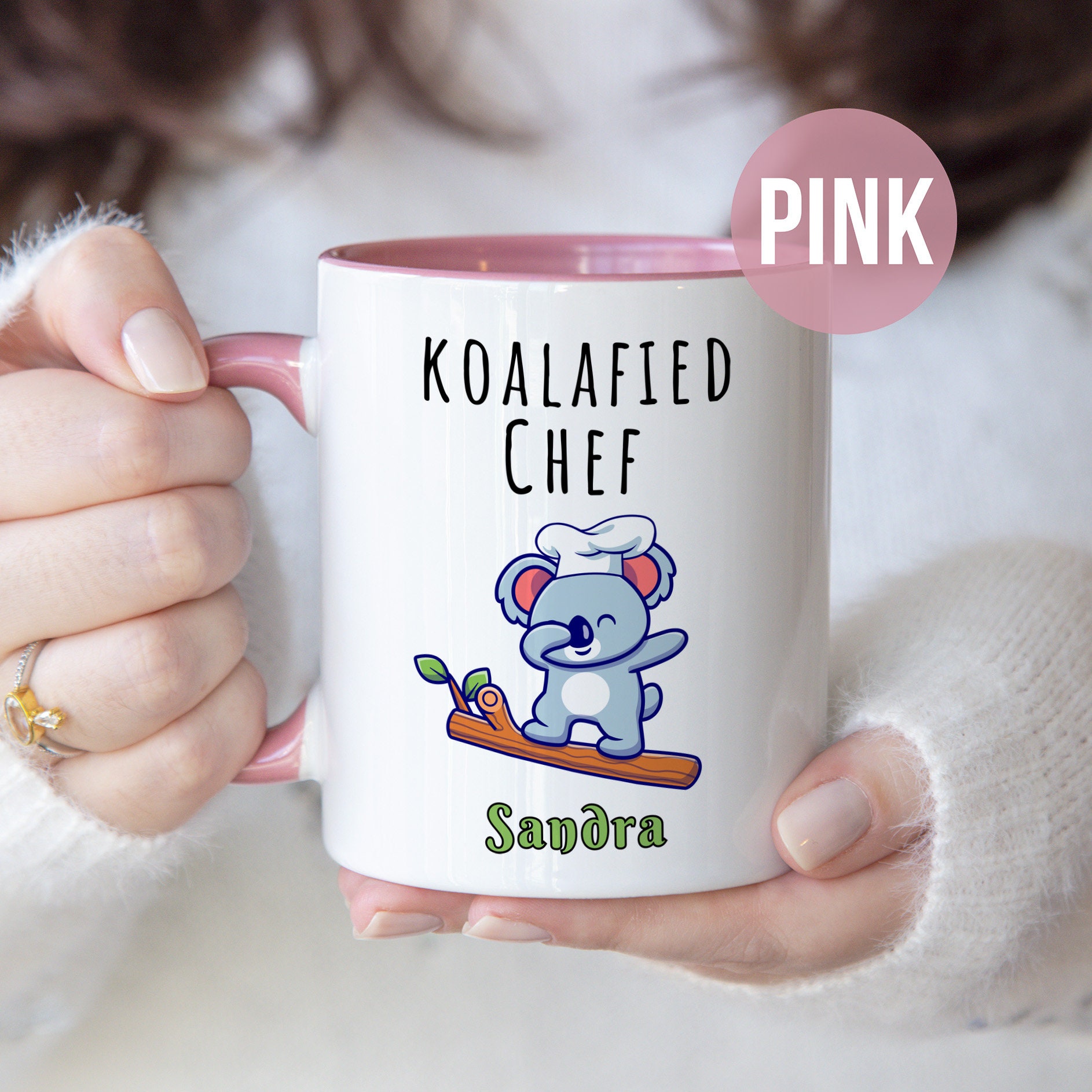 Personalized koalafied Chef Mug, Custom Gift for Cook, Gastronomy ...