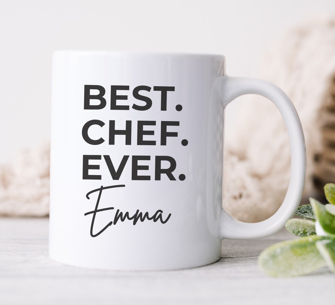 Personalized best Chef Ever Mug, Custom Gift for Cook, Gastronomy ...