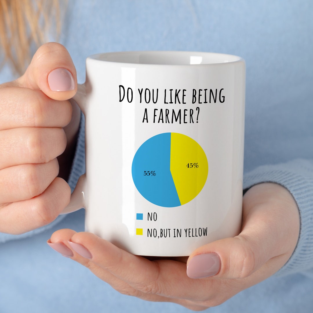Farmer Meme Mug, Pie Chart, Gift for Agronomist, Nature Lover, Garden ...