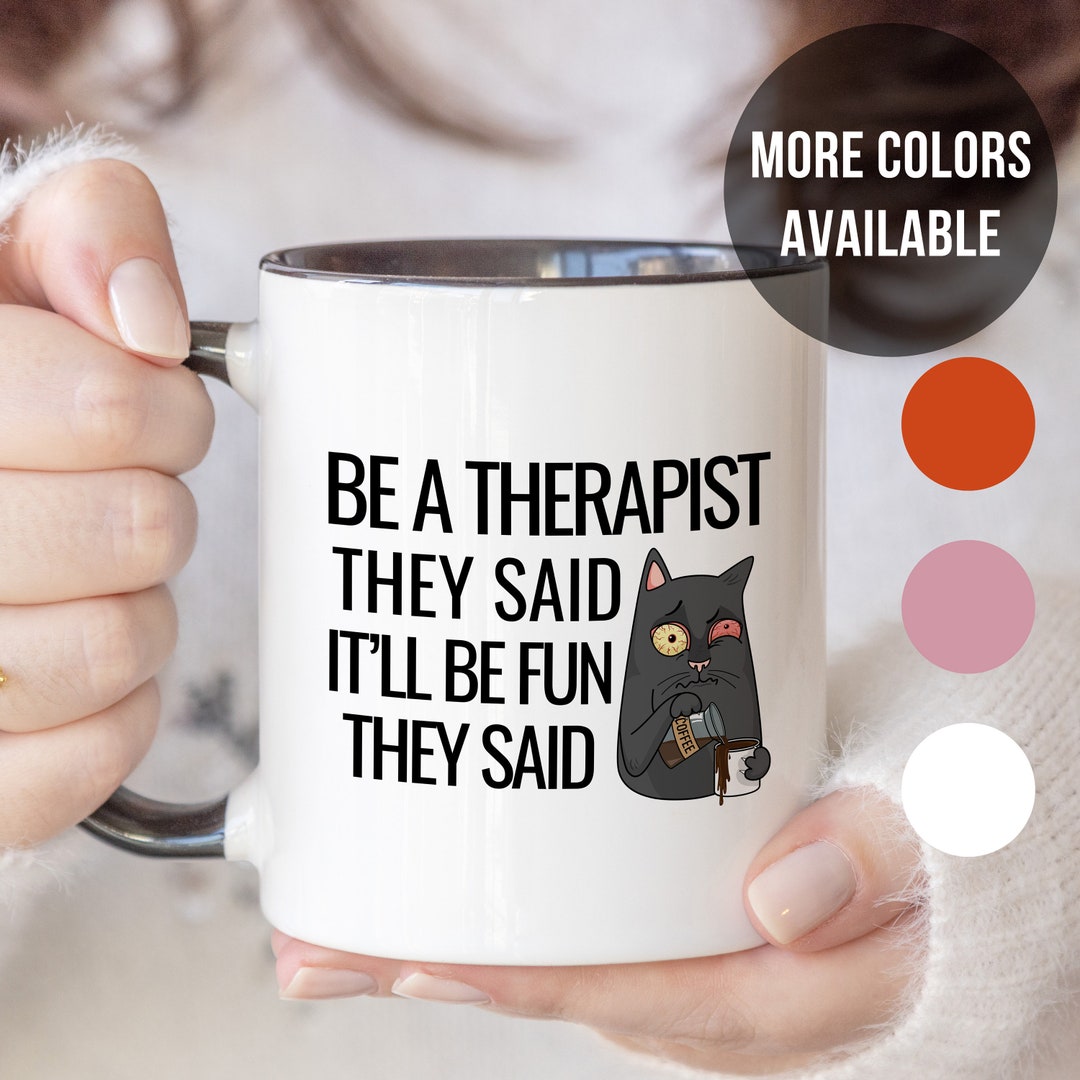 Therapist Meme Mug, Funny Cat, Gift for Counselor, Family Therapy ...