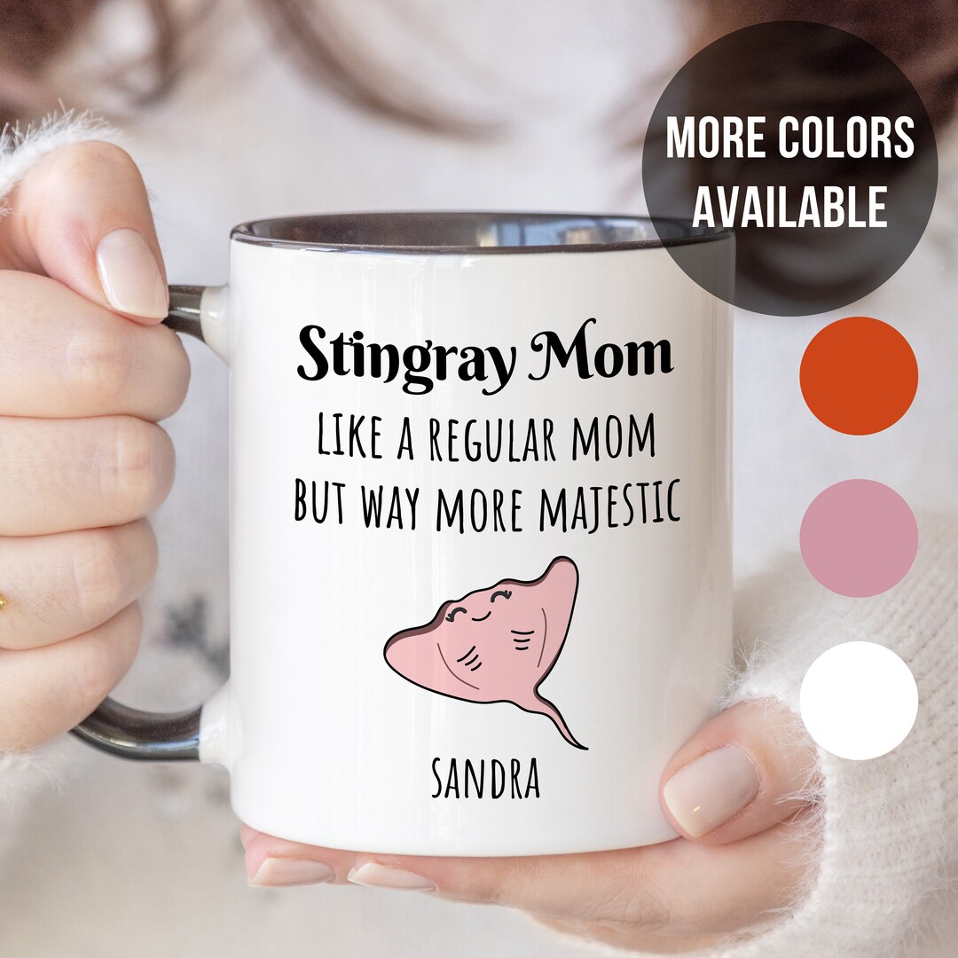 Personalized Stingray Mug, Custom Gift for Fish Lover, Mom, Mother ...