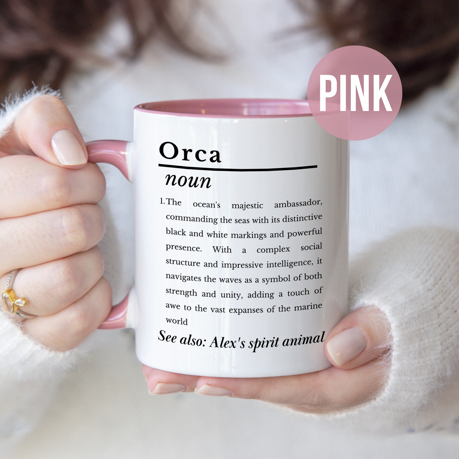 Personalised Orca Definition Mug, Custom Gift for Killer Whale ...