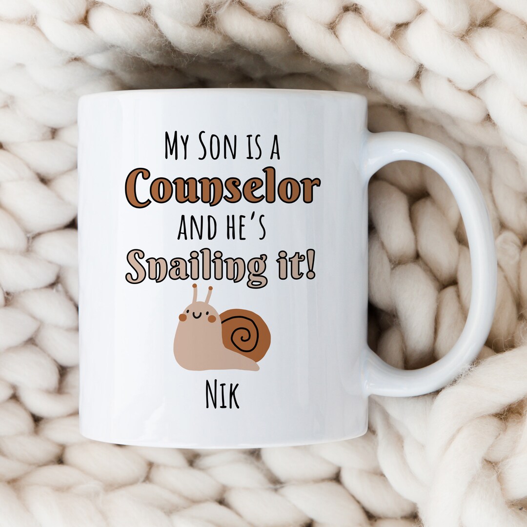 Personalized Counselor Mug Snailing It Custom Gift for - Etsy