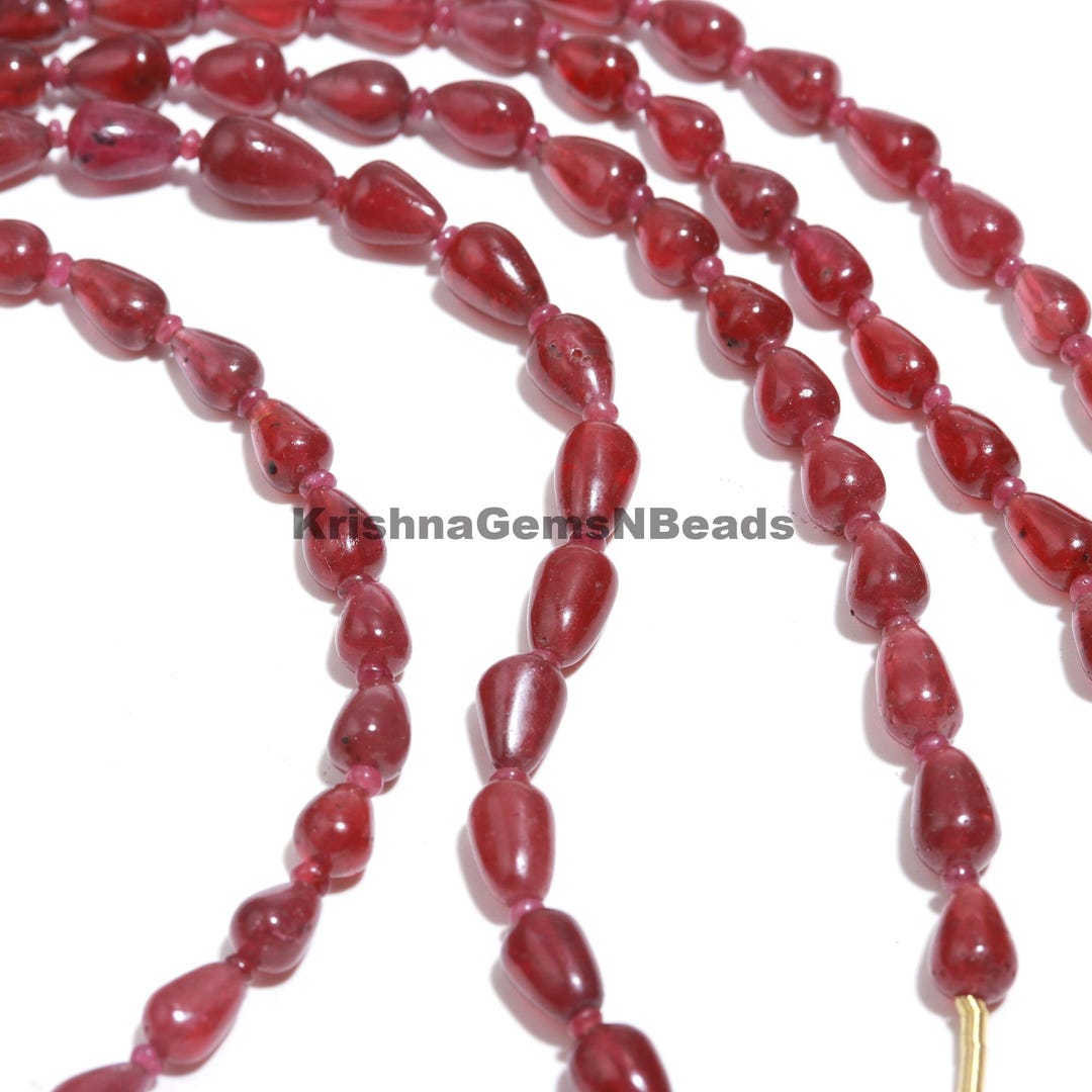 Rare Ruby Teardrop Beads Smooth Tear Dropsaaa Quality5x7 MM Natural ...