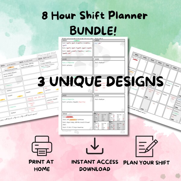Night Shift Planner Etsy