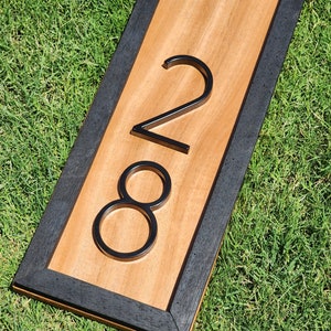 Vertical Home Address Gift Rustic Outdoor Sign Custom Wood Address ...