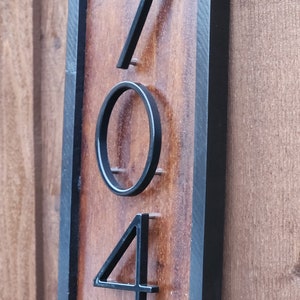Vertical Home Address Gift Rustic Outdoor Sign Custom Wood Address ...