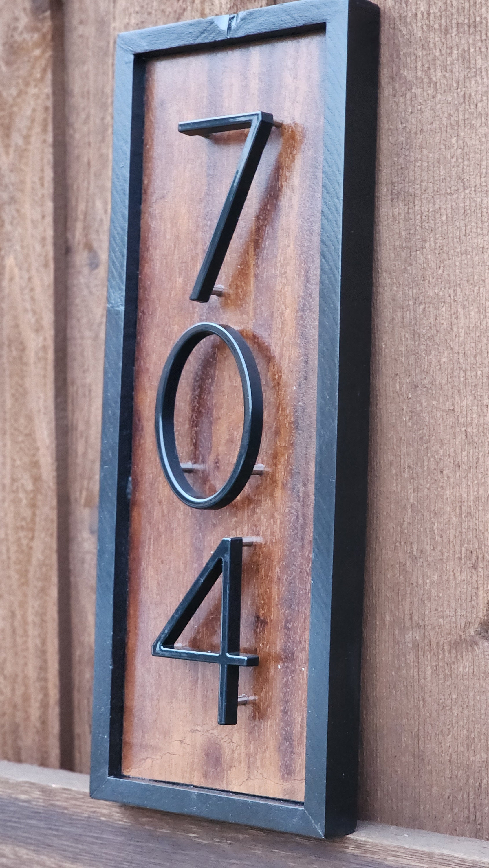 Vertical Home Address Gift Rustic Outdoor Sign Custom Wood Address ...