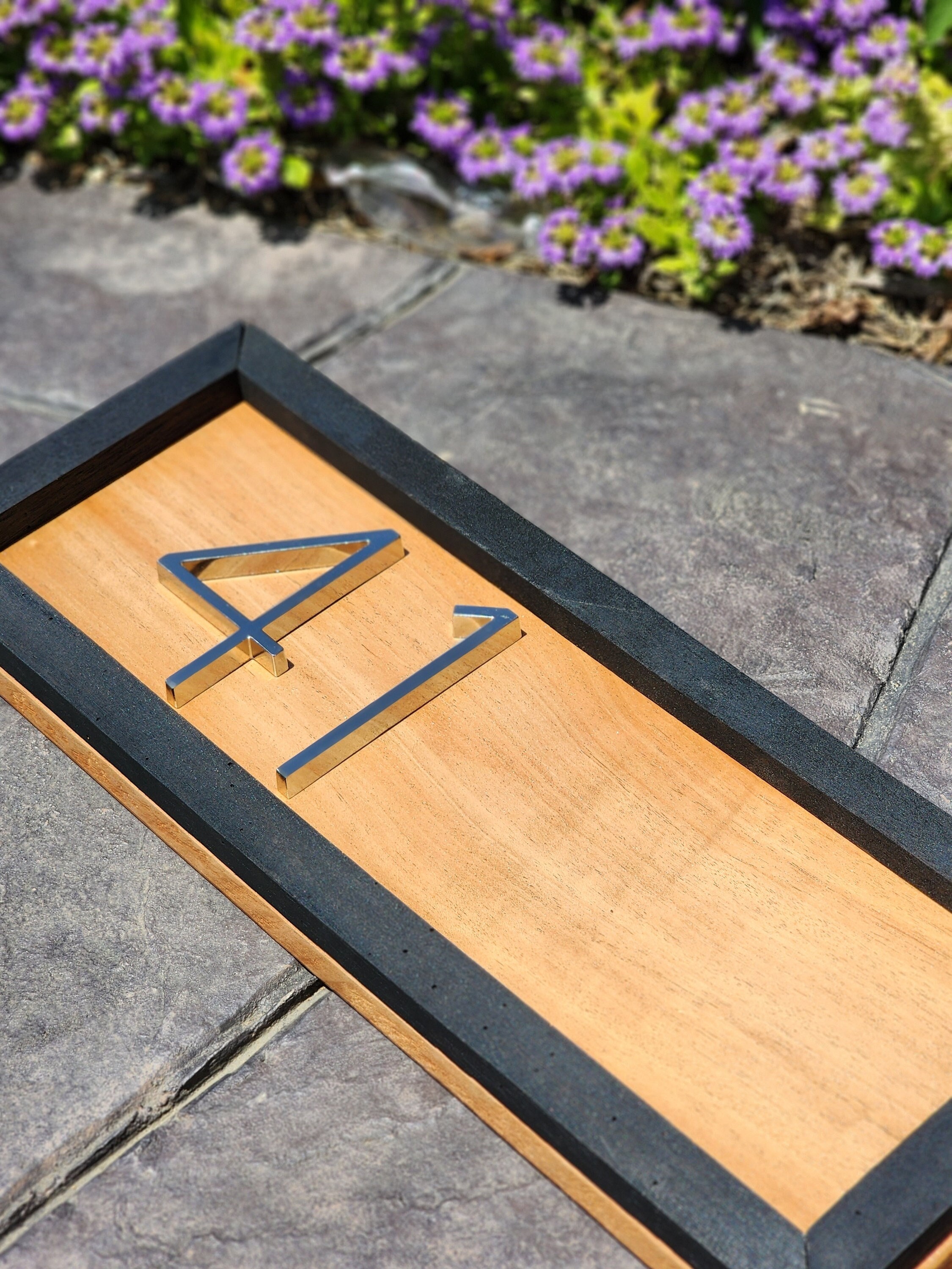 Custom Wood Address Sign Horizontal House Number Sign Indoor Décor ...