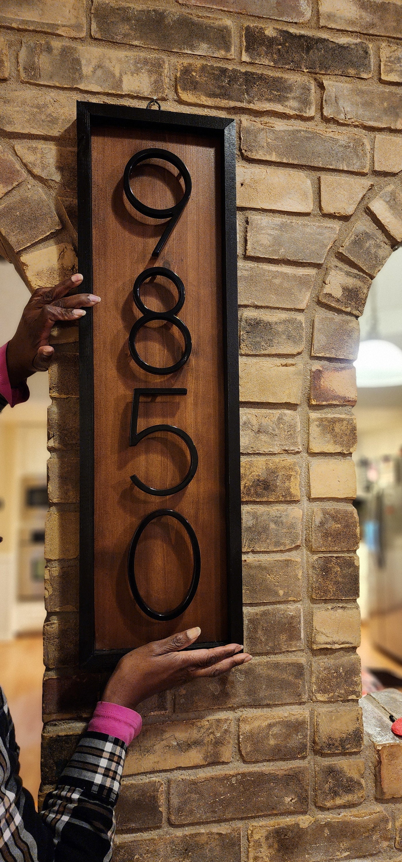 Vertical Home Address Gift Rustic Outdoor Sign Custom Wood Address ...