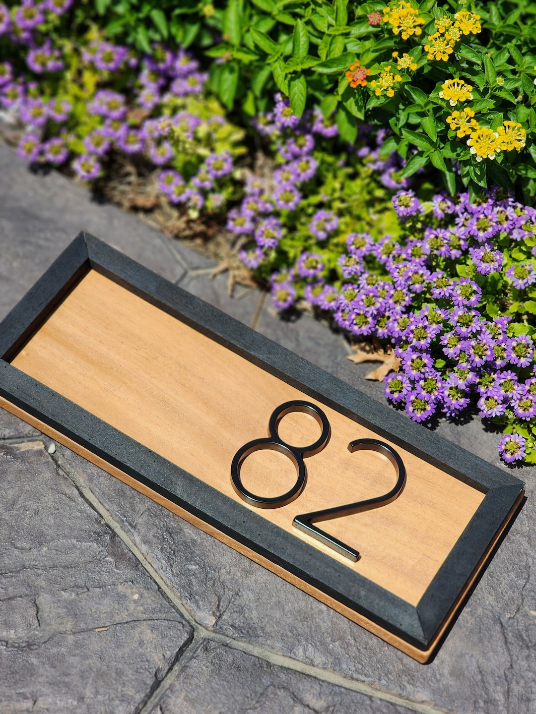 Custom Wood Address Sign Horizontal House Number Sign Indoor Décor ...