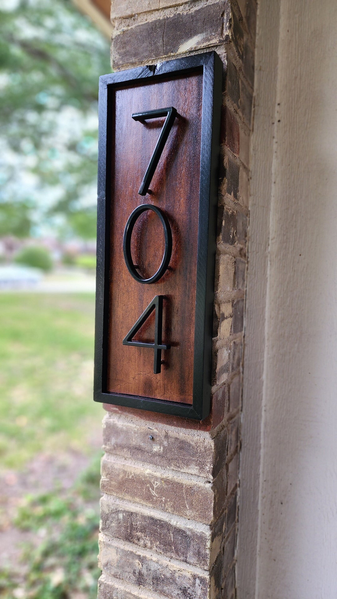Vertical Home Address Gift Rustic Outdoor Sign Custom Wood Address ...