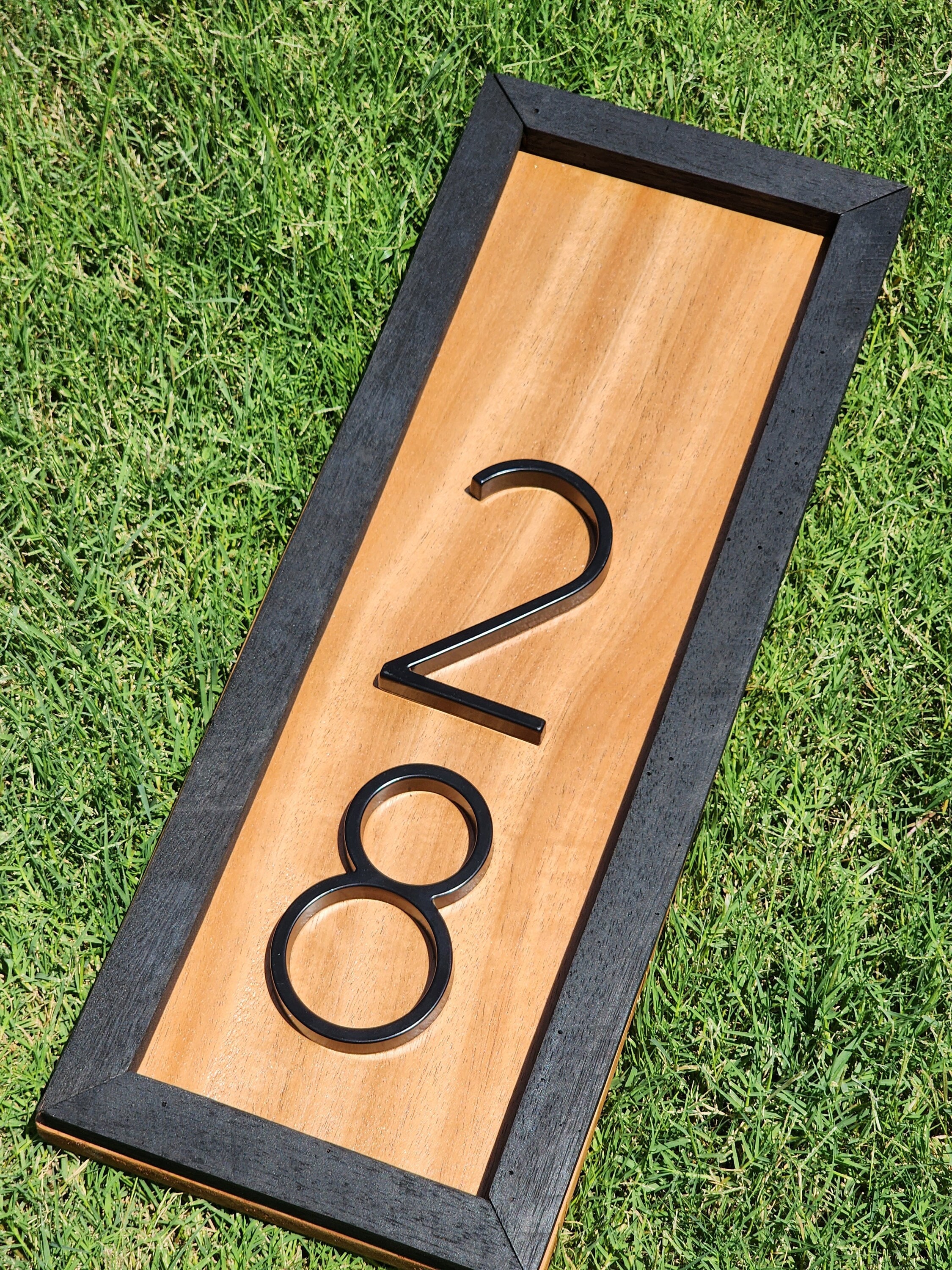 Vertical Home Address Gift Rustic Outdoor Sign Custom Wood Address ...