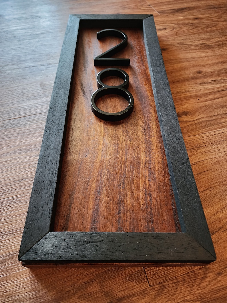 Vertical Home Address Gift Rustic Outdoor Sign Custom Wood Address ...
