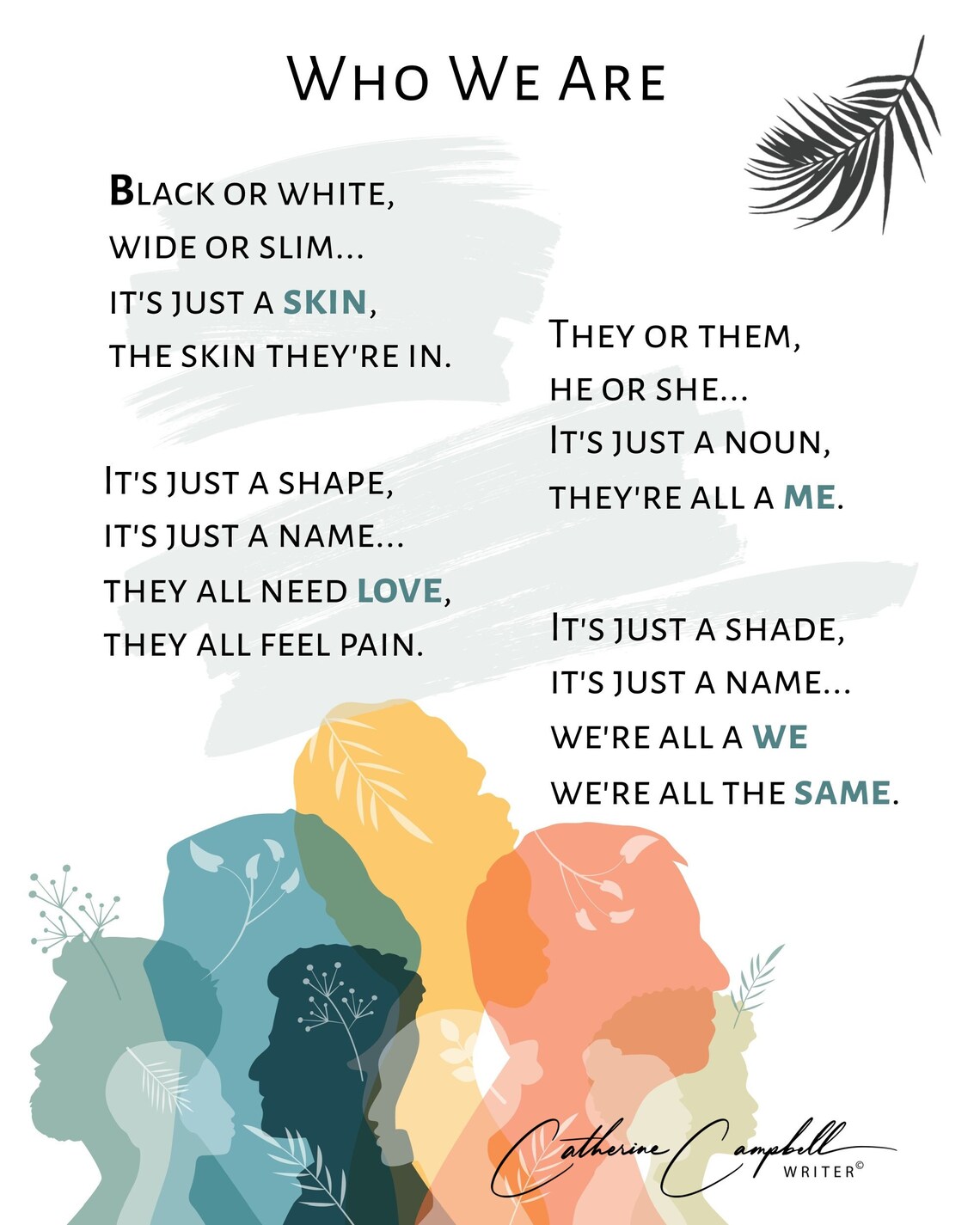 Who We Are, A Poem About Inclusion, Digital Download, Catherine ...
