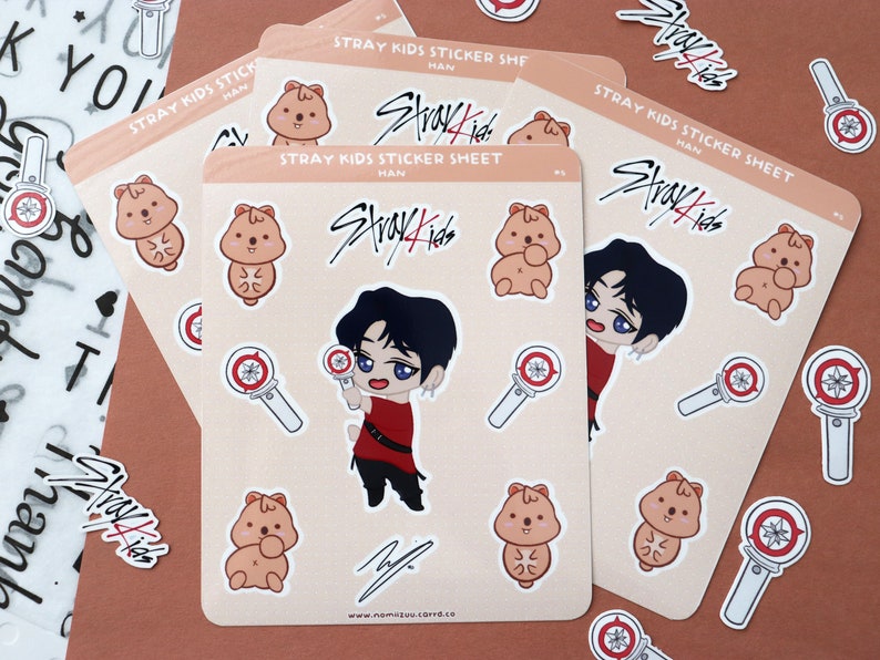 SKZ Stray Kids SKZOO Han Vinyl Sticker Sheet - Etsy