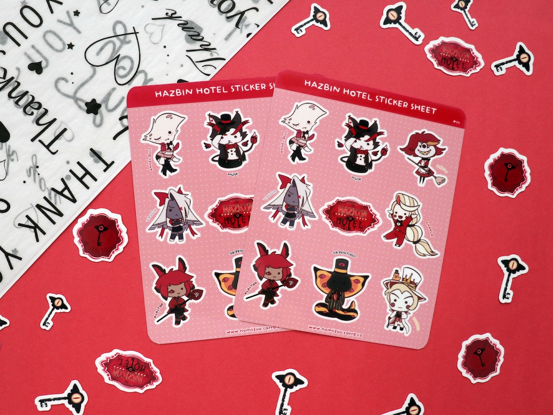 Cute Hazbin Hotel Vinyl Sticker Sheet - Etsy UK