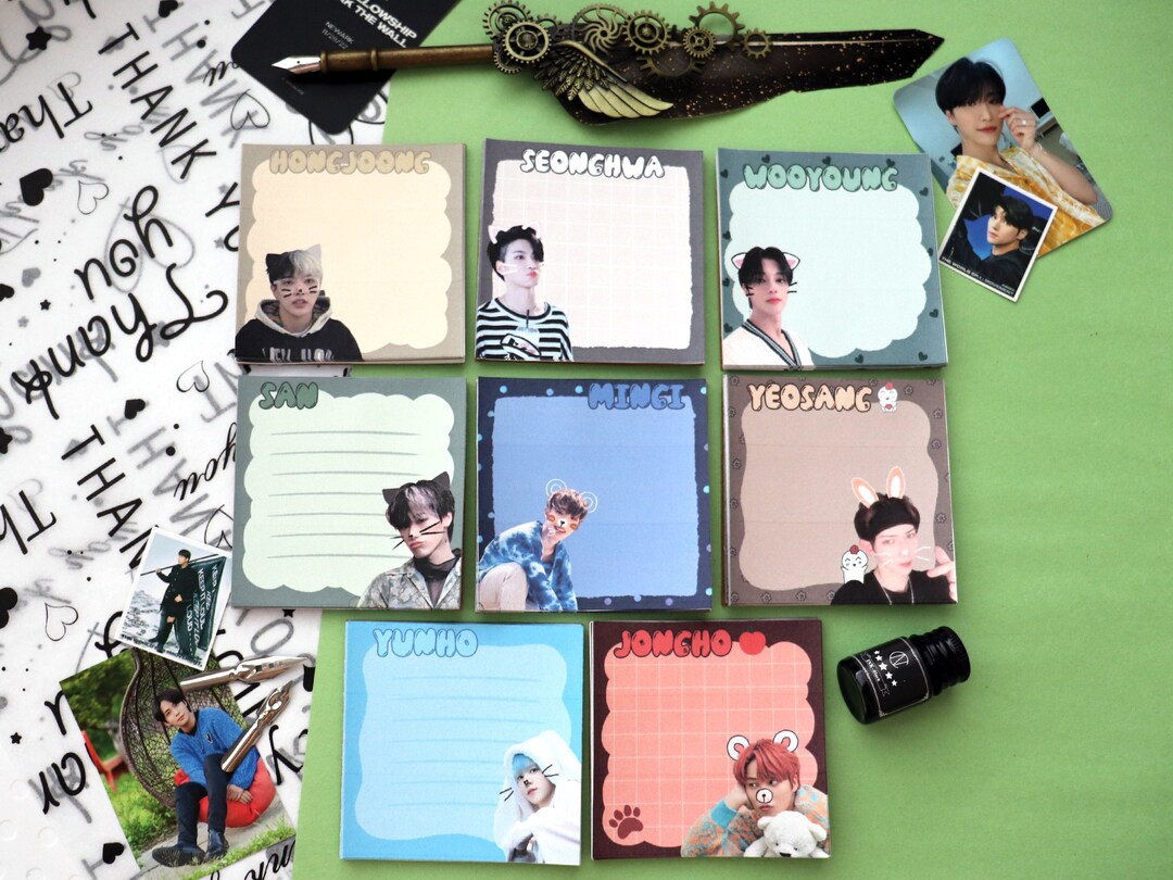 ATEEZ Member KPOP Memo Pad Notepad - 30 Pages Each - Etsy