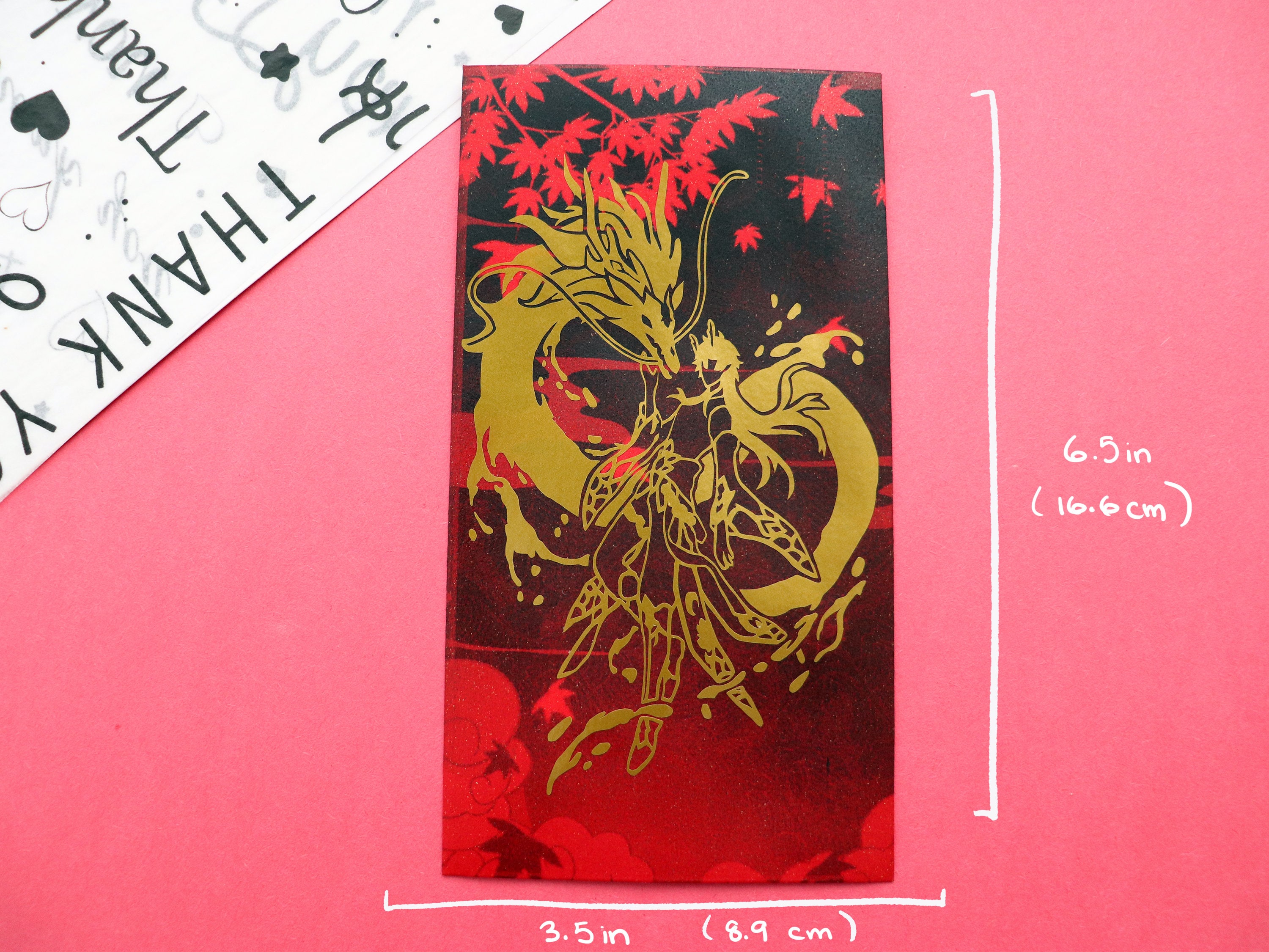Genshin & Honkai Star Rail Gold Vinyl Character Red Envelope for Lunar ...