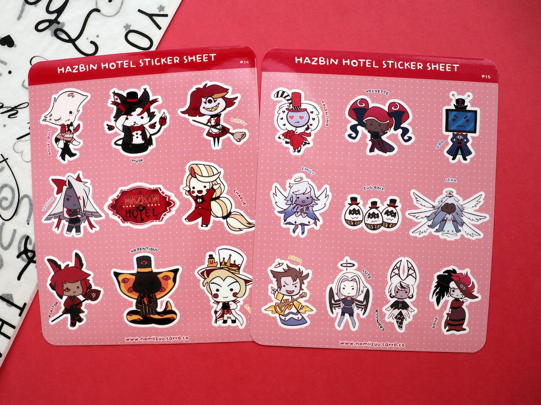 Cute Hazbin Hotel Vinyl Sticker Sheet - Etsy