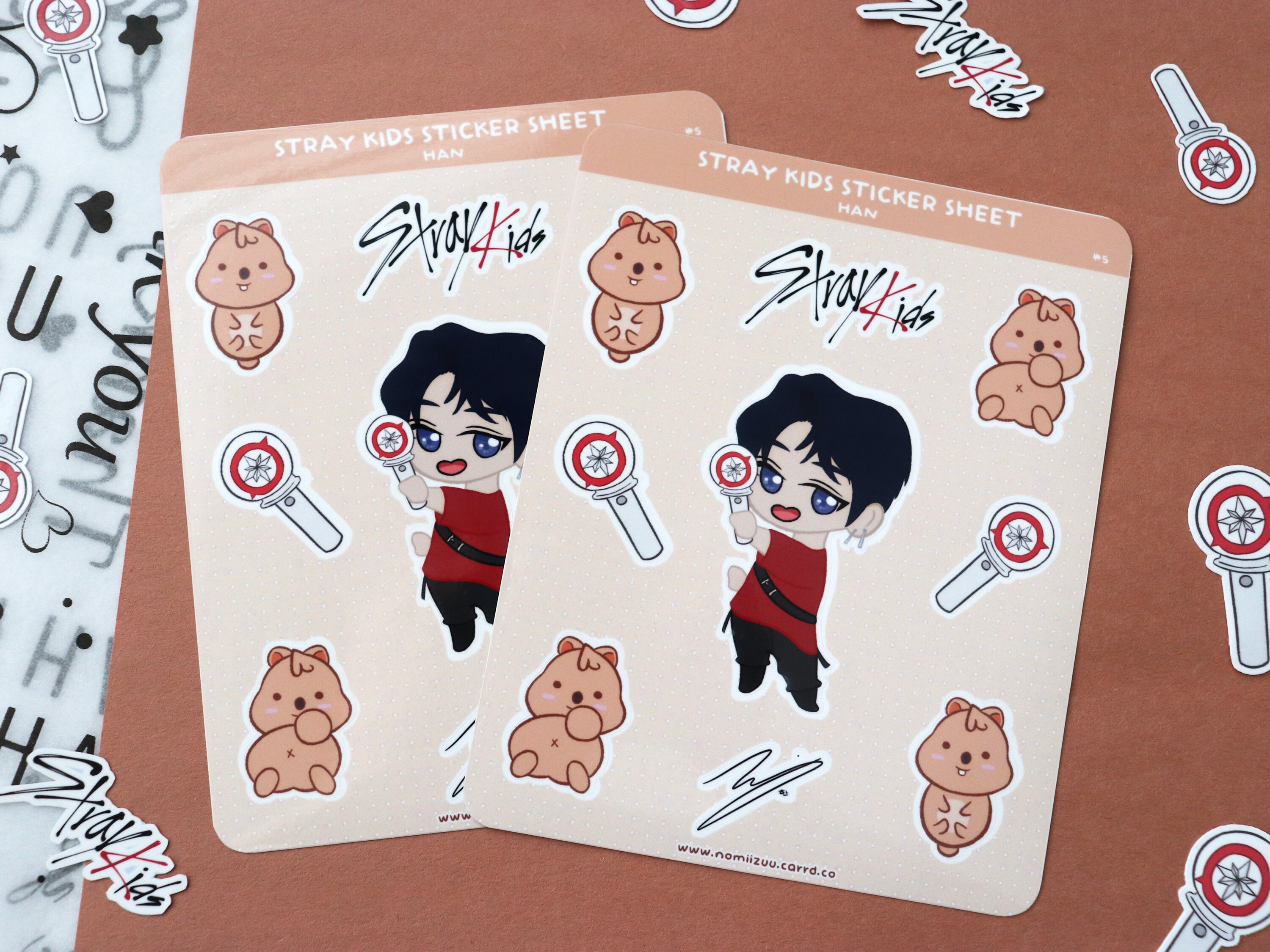 SKZ Stray Kids SKZOO Han Vinyl Sticker Sheet - Etsy