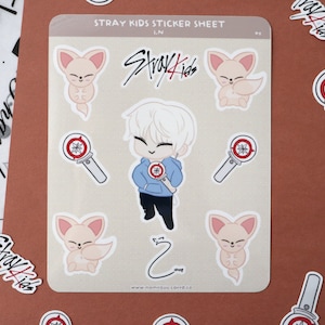 SKZ Stray Kids SKZOO I.N Vinyl Sticker Sheet - Etsy