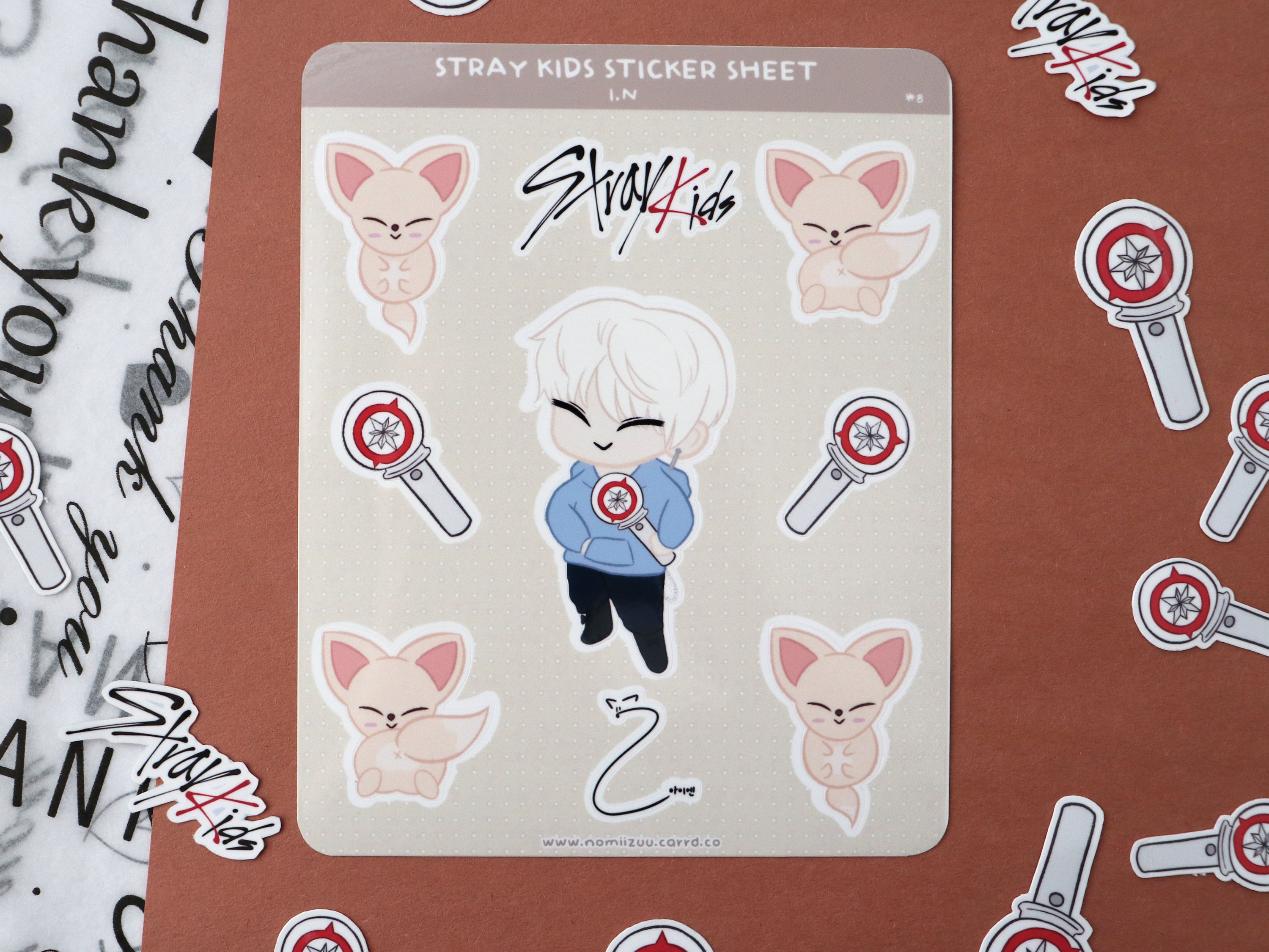 SKZ Stray Kids SKZOO I.N Vinyl Sticker Sheet - Etsy