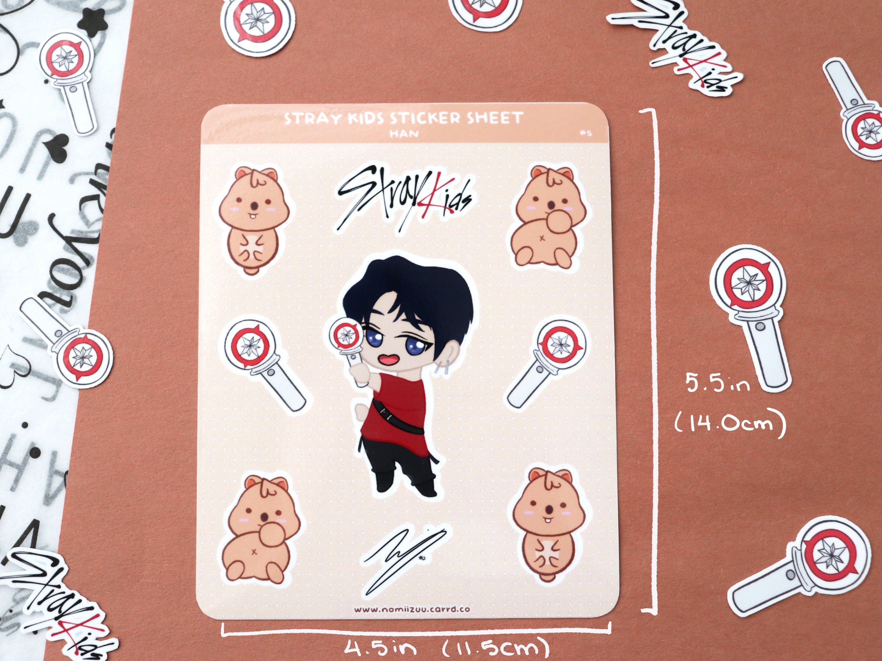 SKZ Stray Kids SKZOO Han Vinyl Sticker Sheet - Etsy