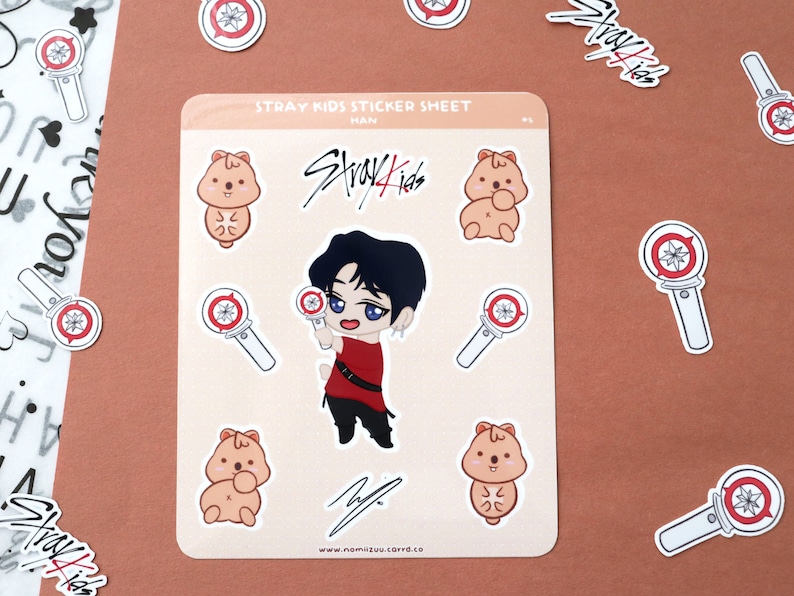 SKZ Stray Kids SKZOO Han Vinyl Sticker Sheet - Etsy