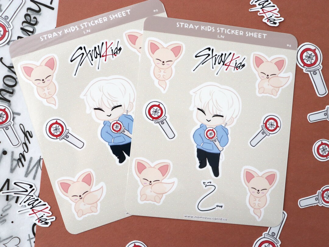 SKZ Stray Kids SKZOO I.N Vinyl Sticker Sheet - Etsy