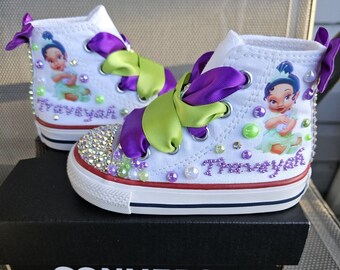 Princess Baby Tiana Bling Shoes, Princess and the Frog Converse Shoes ...