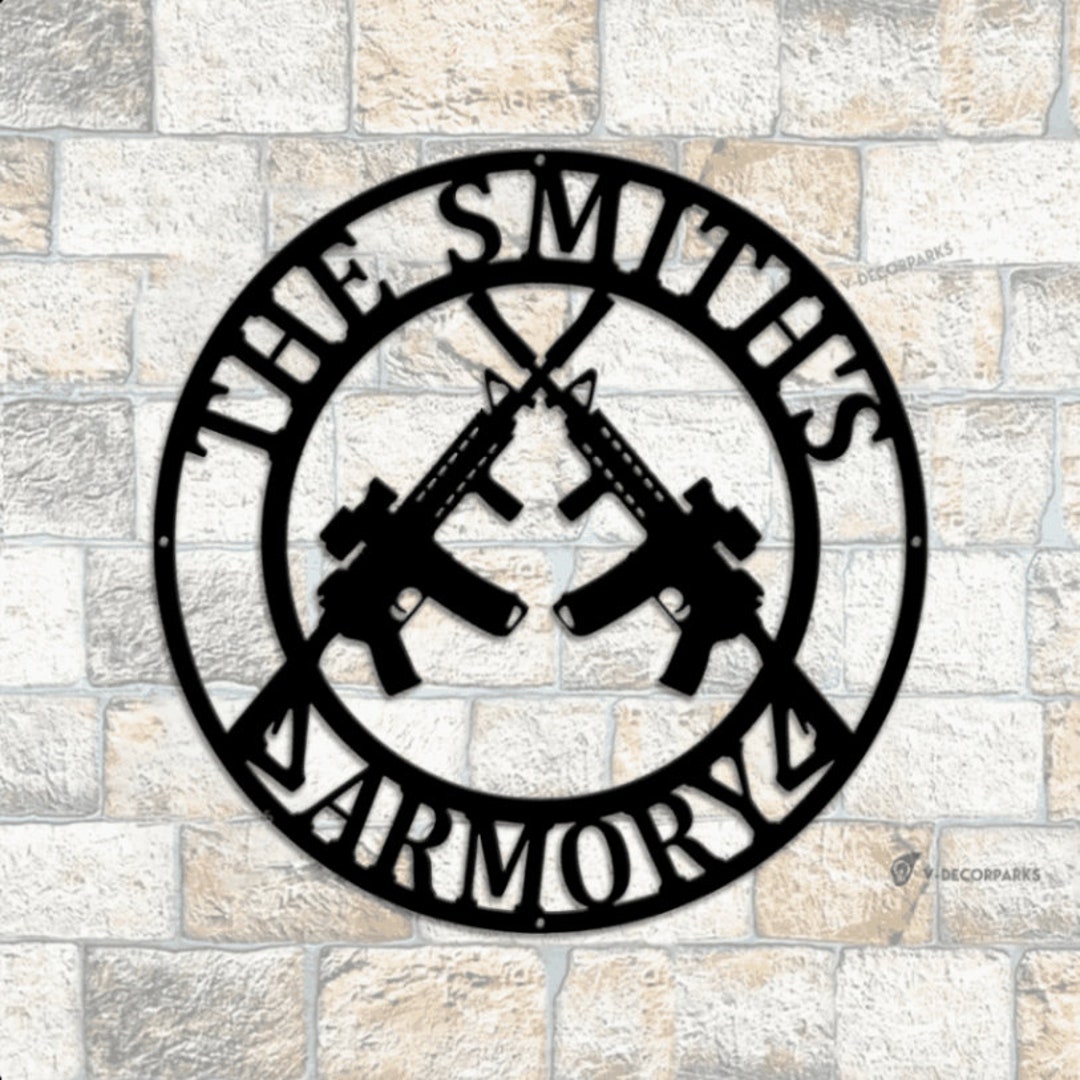 Personalized Gun Metal Sign Gun Owner Gift Armory Decor 2nd - Etsy