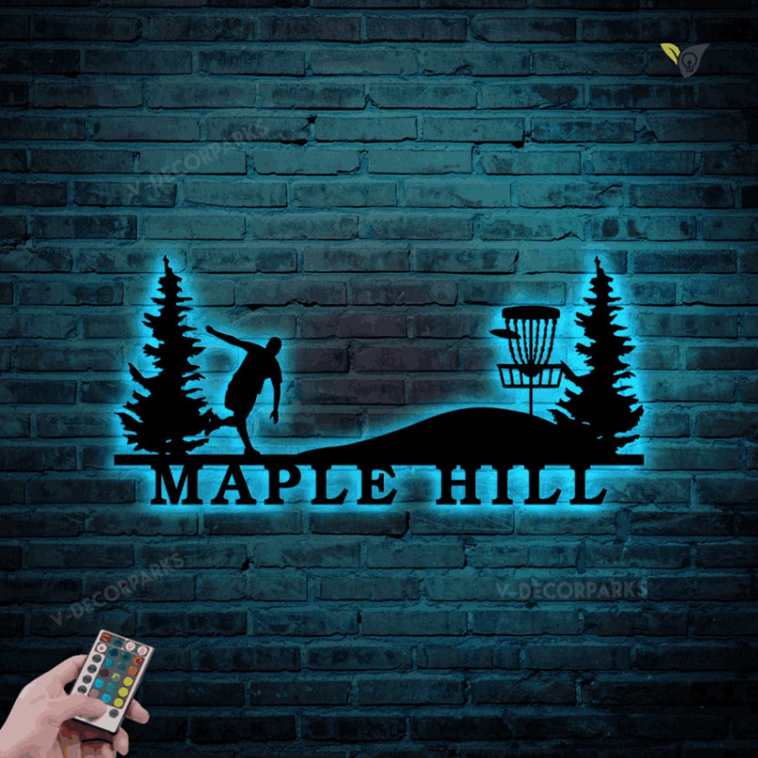 Customizable Metal Frisbee Golf Sign Personalized Frisbee - Etsy