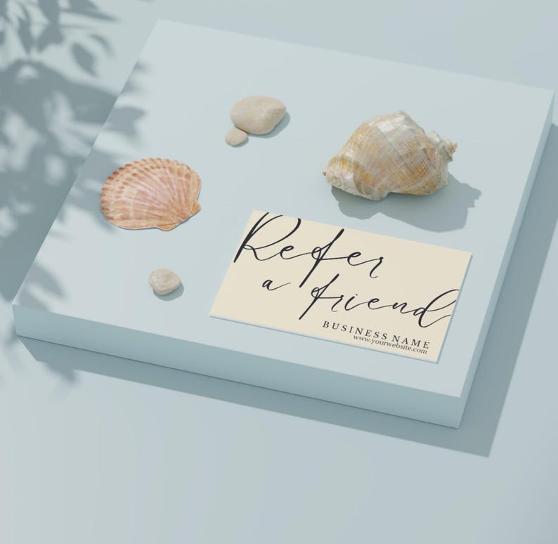 Referral Card Template, Editable Business Refer a Friend Card Design ...