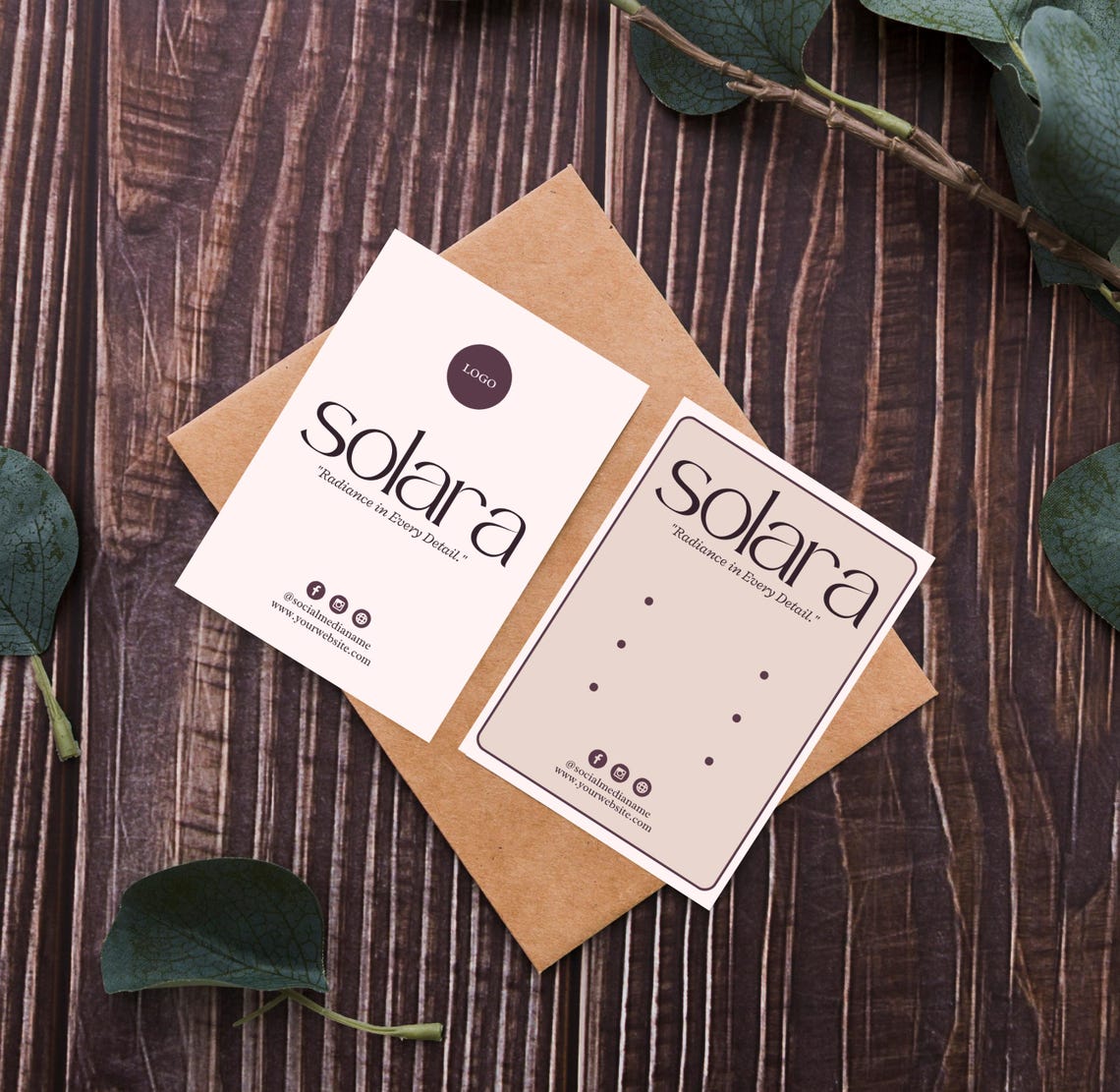 Jewelry Display Card Canva Template, Editable Necklace Backing Cards ...