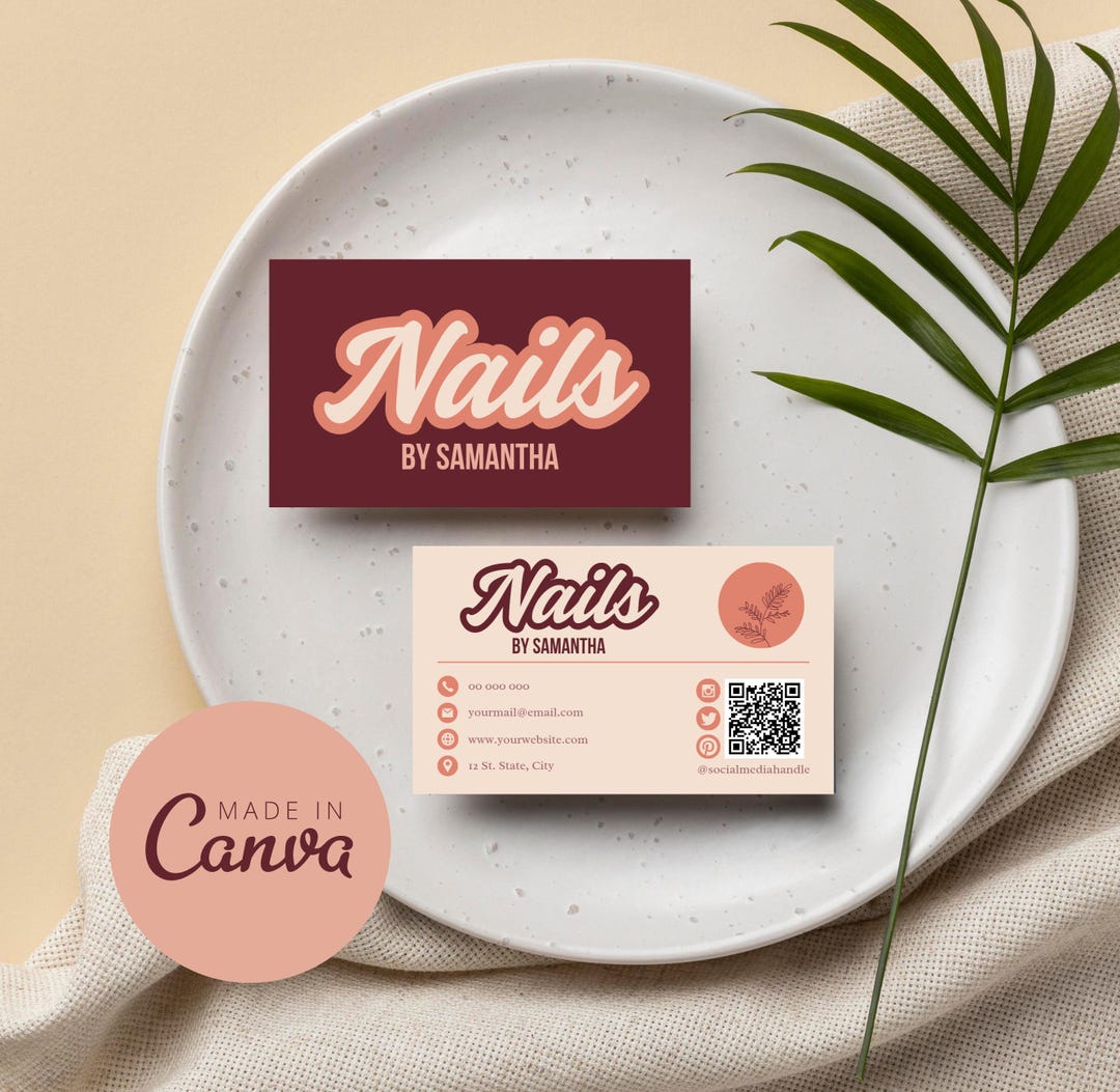 Modern Business Card Template QR Code, Editable Calling Card Design ...