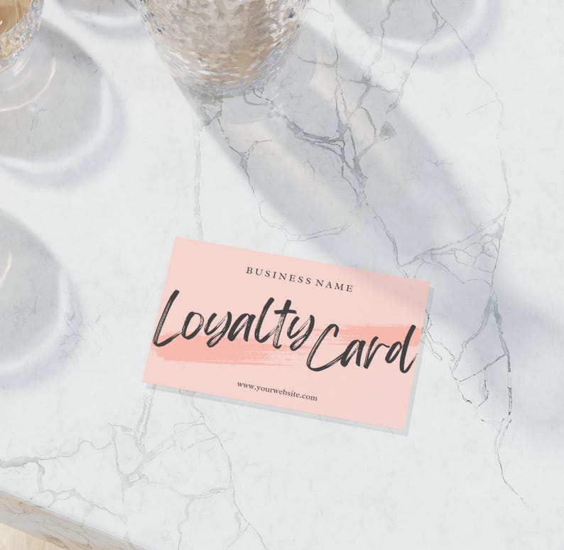Editable Loyalty Card Template, Printable Beauty Business Stamp Reward ...