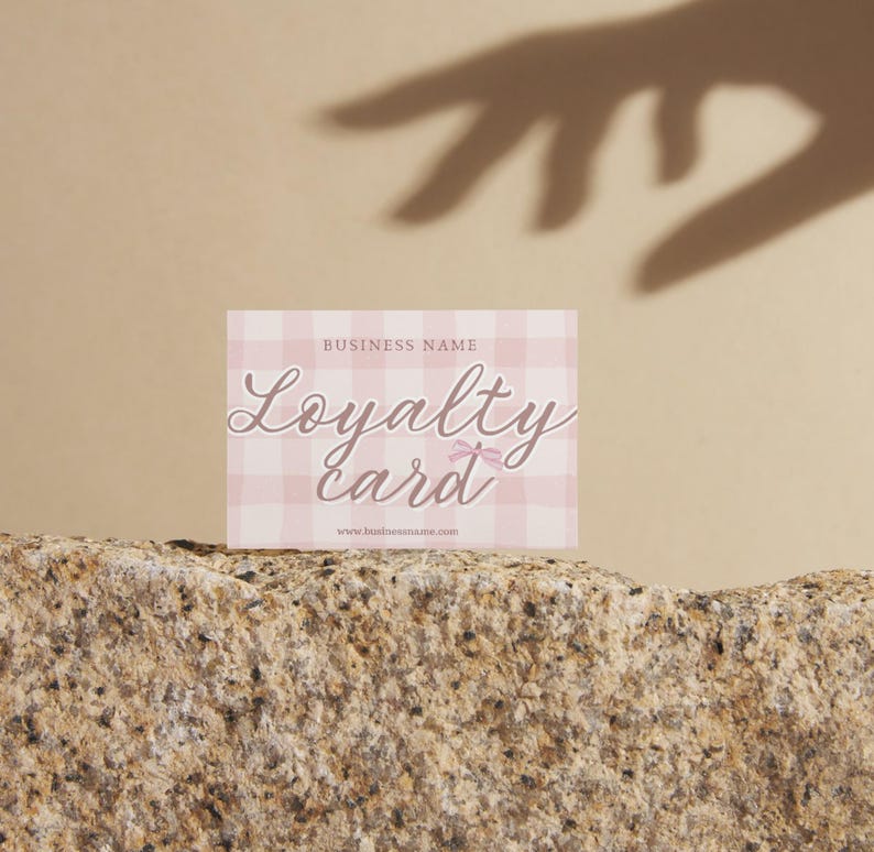 Coquette Loyalty Card Template, Editable Rewards Card Canva Template ...