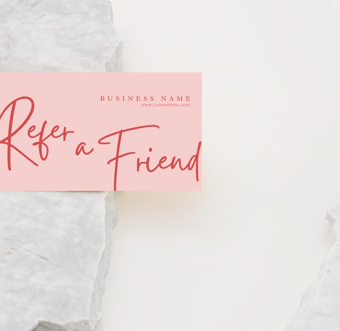 Referral Card Template, Editable Business Refer a Friend Card Design ...