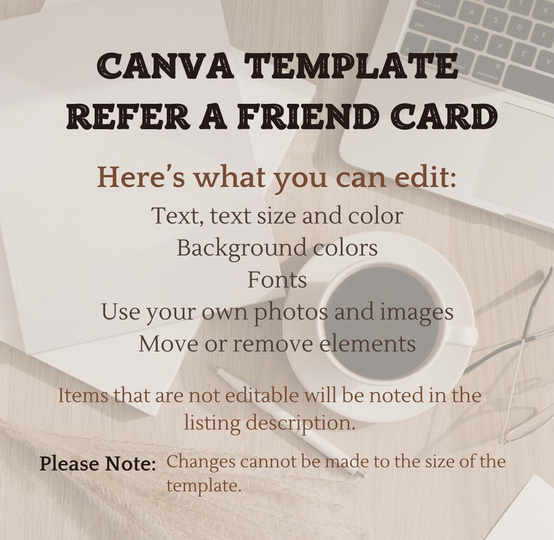 Referral Card Template, Editable Small Business Rewards Card, Printable ...