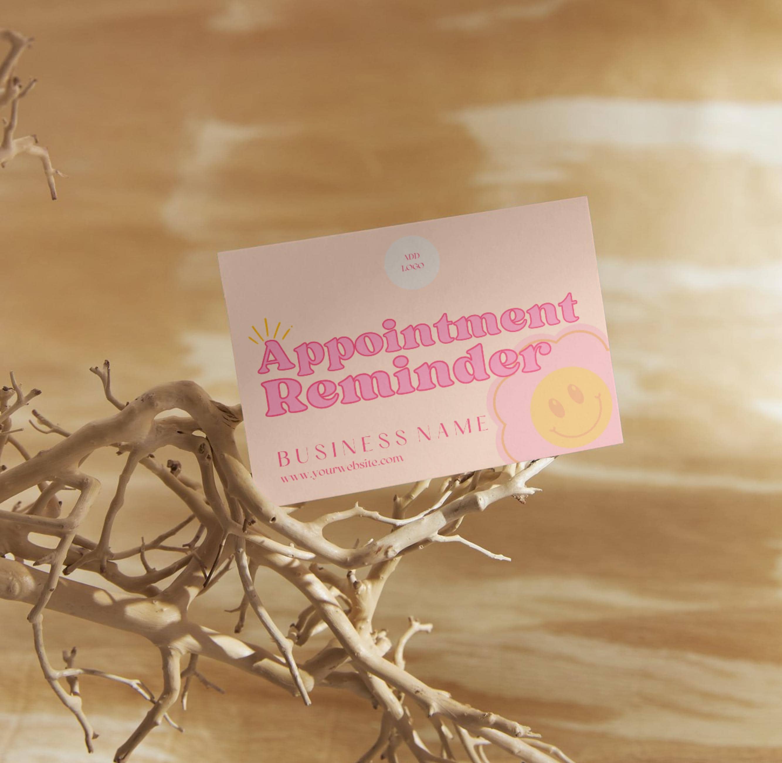 Appointment Card Template, Printable Booking Reminder, Editable Client ...