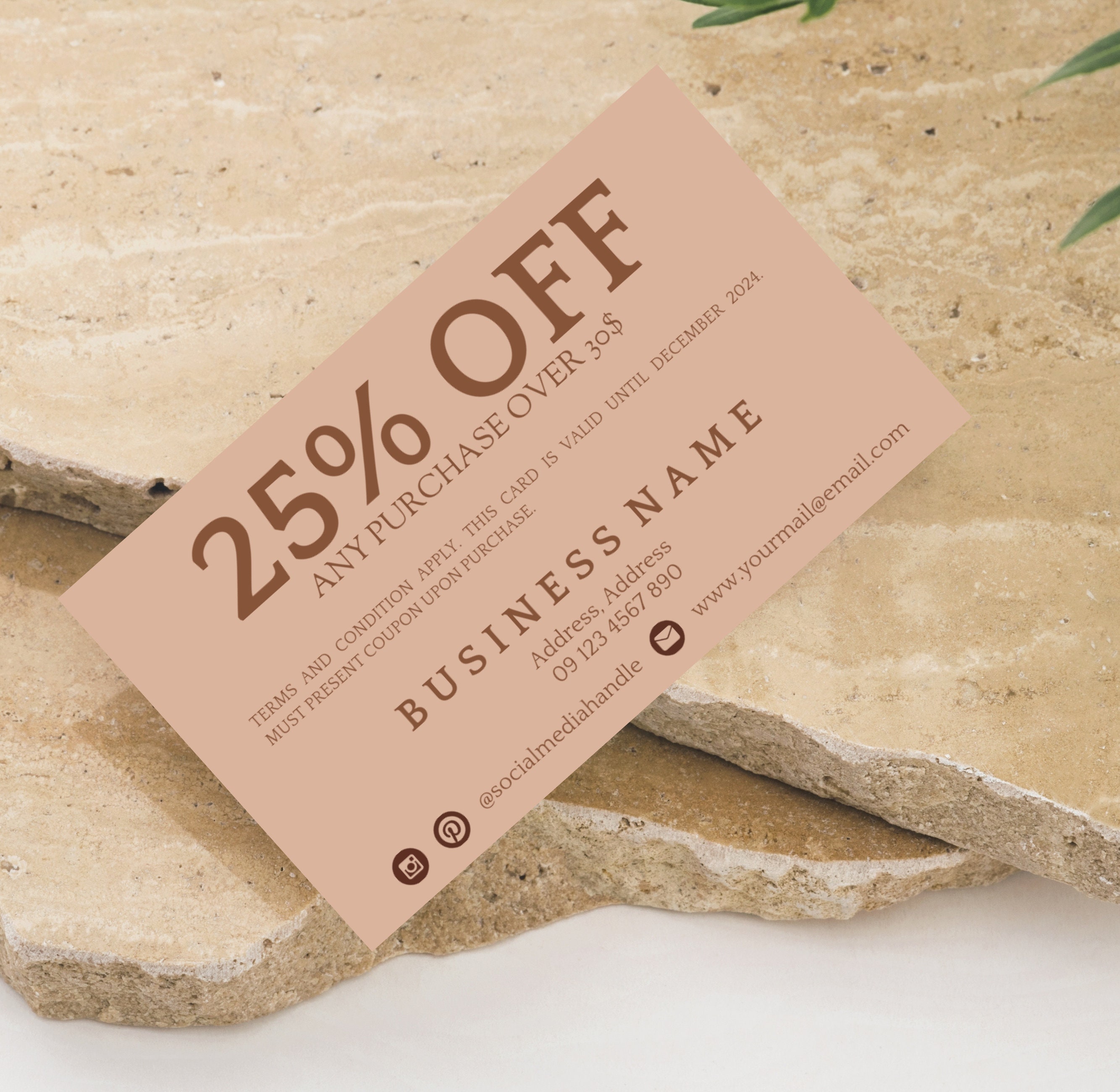 Business Coupon Card Template, Editable Gift Coupon Design, Printable ...