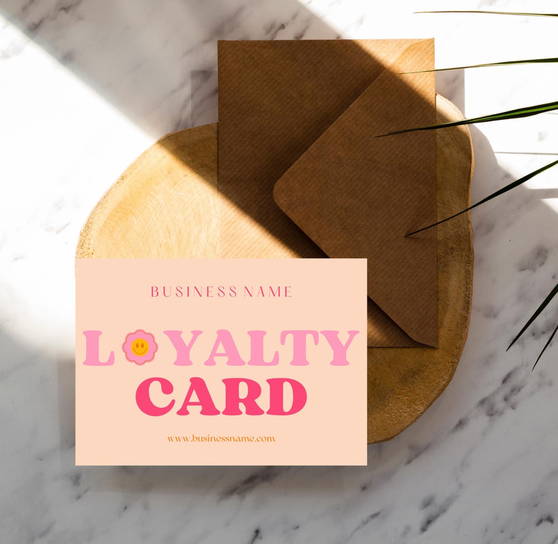 Retro Loyalty Card Template, Editable Stamp Rewards Card, Printable ...
