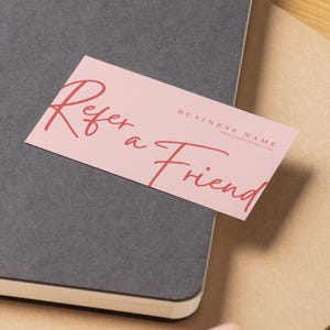 Referral Card Template, Editable Business Refer a Friend Card Design ...