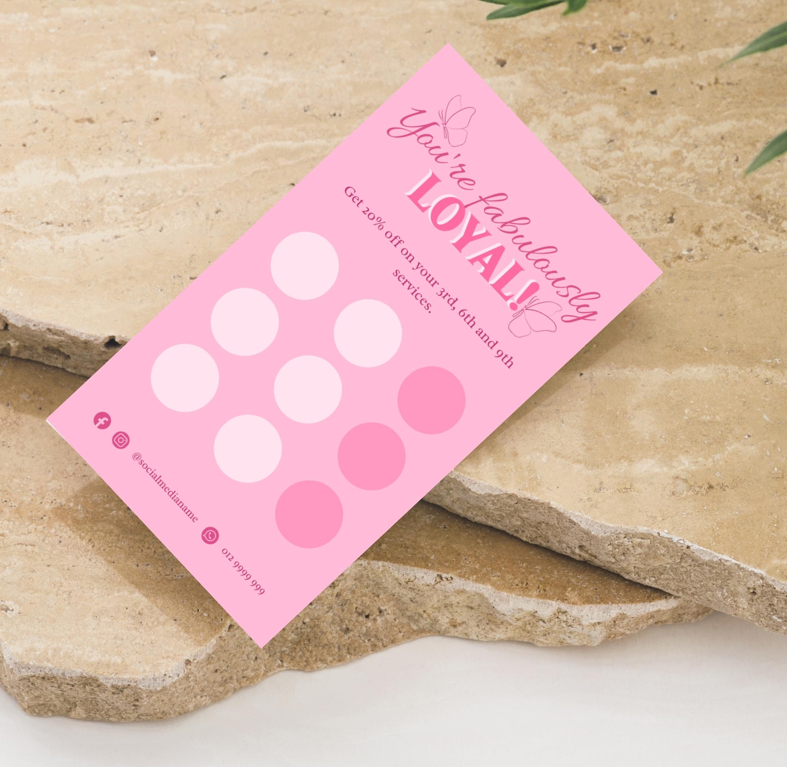 Loyalty Card Template, Editable Customer Punch Card, Printable Discount ...