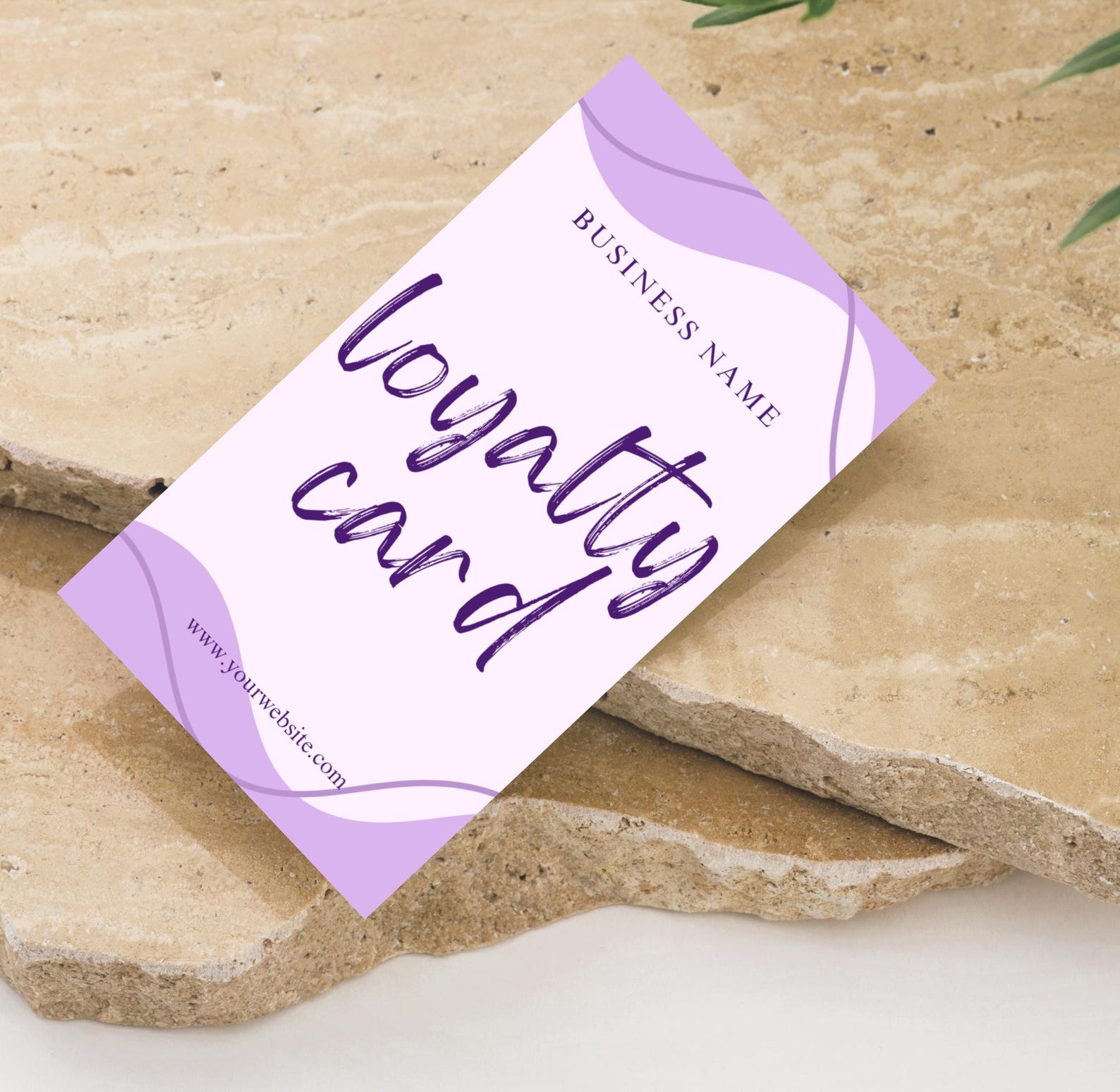 Loyalty Card Template, Editable Purple Rewards Card, Printable Loyalty ...